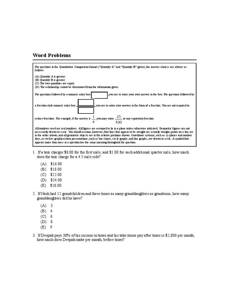 Word Problems 2 | PDF