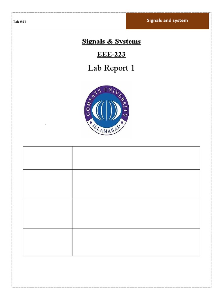 Signals and Systems Lab 1 | PDF | Visual Cortex | Matlab
