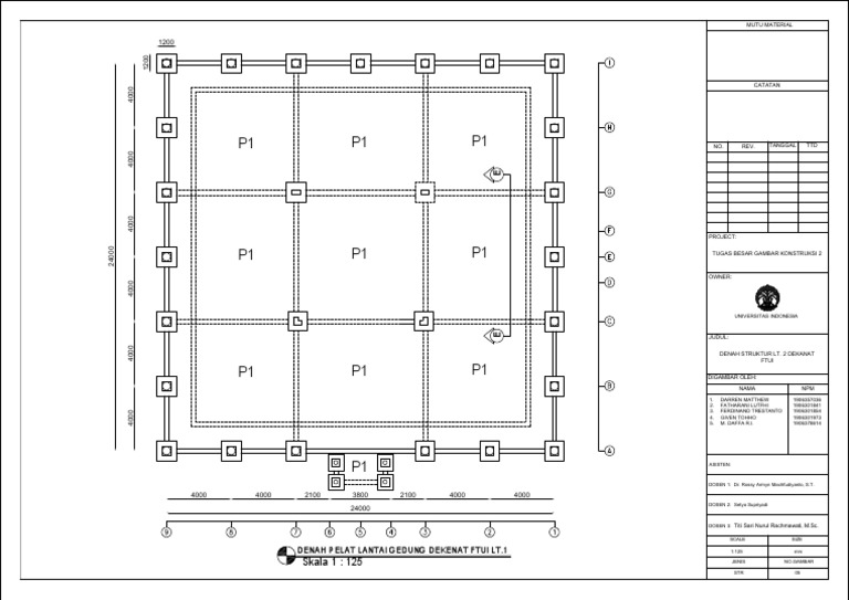 Revisi Denah Plat Lantai 1 | PDF