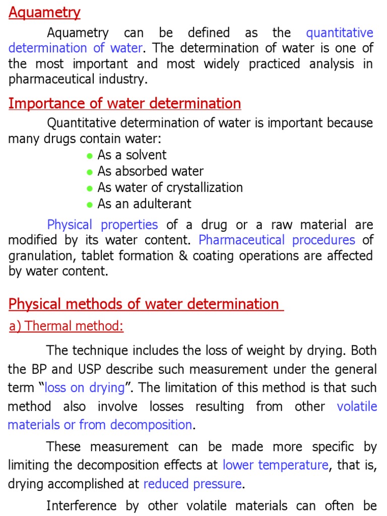 Quantitative Determination of Water | PDF | Nature | Distillation