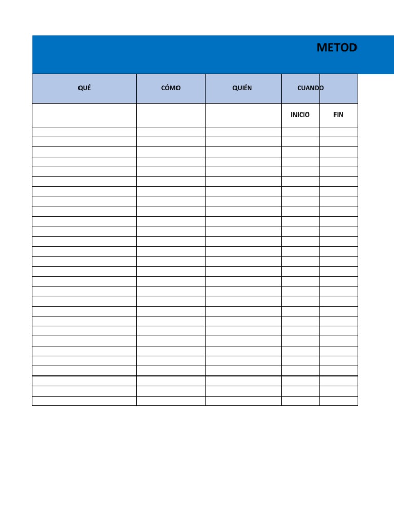 Formato 5W +2H | PDF
