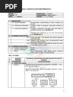 Grade 1 Lesson Plan: Ordinal Numbers | PDF | Teachers | Lesson Plan