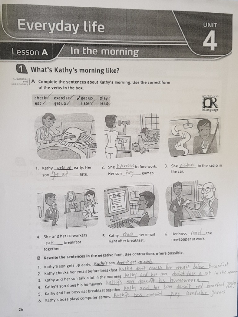 Inglés, Unit 4, Workbook | PDF