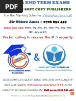 KCSE Agriculture Project Report 2025 | PDF