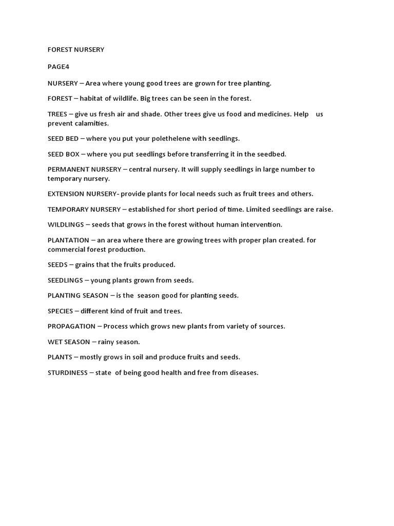Module Forest Nursery | PDF | Plant Nursery | Deforestation