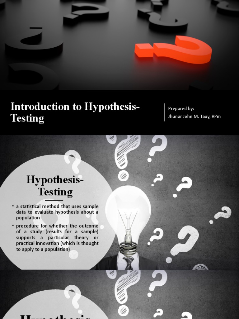 Introduction To Hypothesis Testing | PDF | Statistical Significance ...
