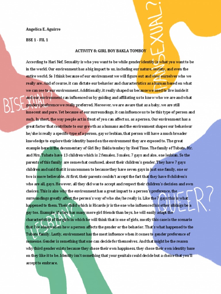 The Influence of Environment on Gender Identity: A Case Study of the ...