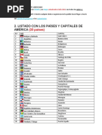 Países y Capitales de América | PDF