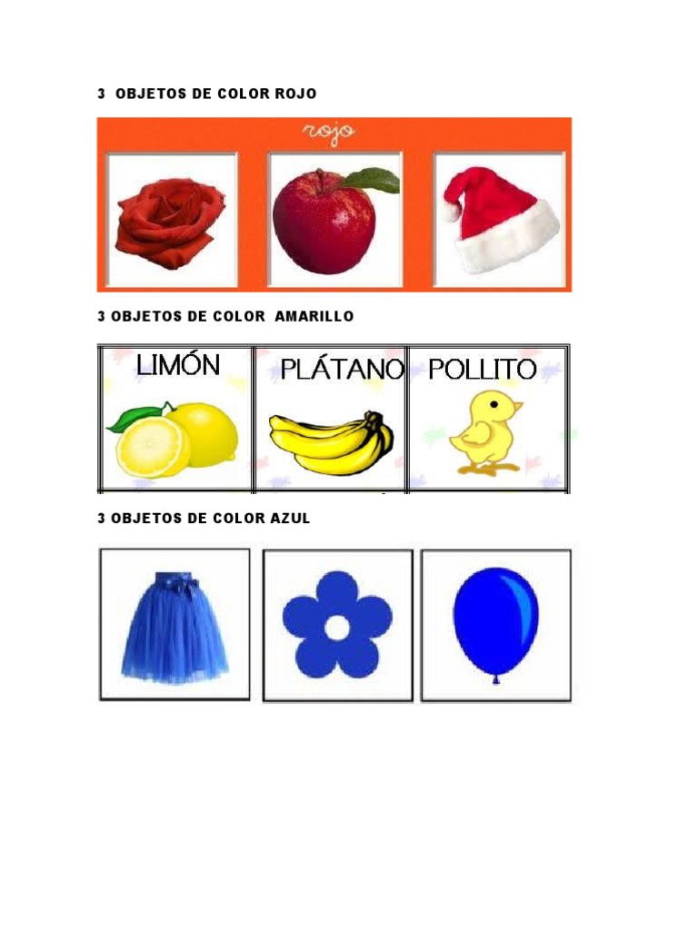 3 Objetos de Color Rojo | PDF