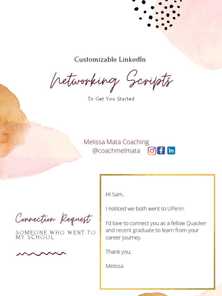 Networking Scripts For LinkedIn | PDF | Linked In | Security