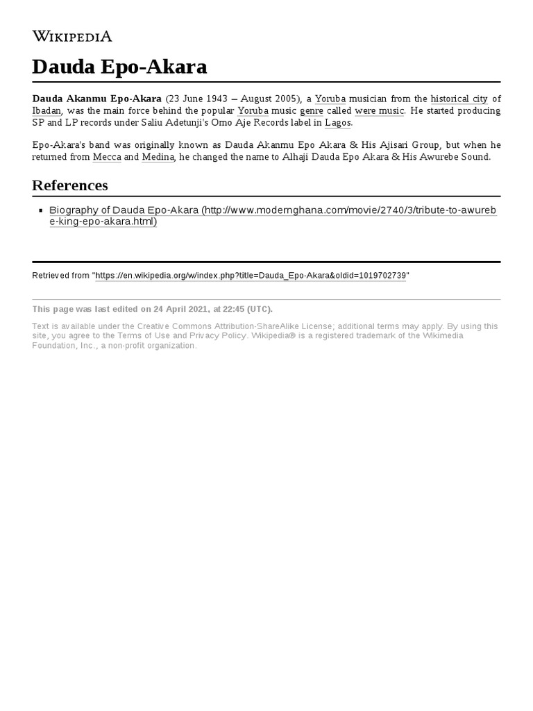 Dauda Epo-Akara | PDF | Social Science | Art