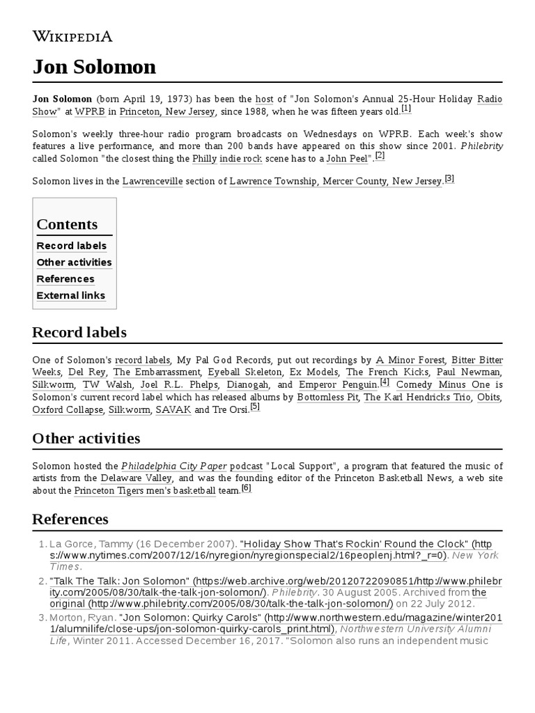 Jon Solomon | PDF | Business | Entertainment (General)