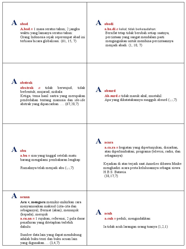 Contoh Kartu Induk 1 | PDF
