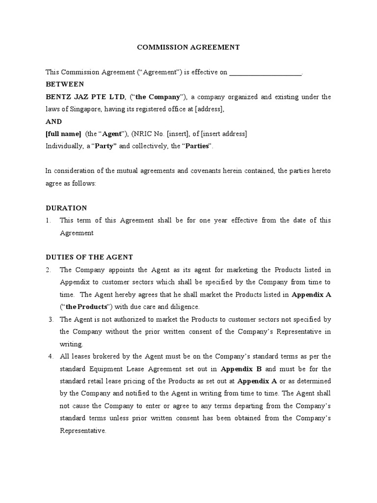 Agent Agreement For | PDF | Common Law | Justice