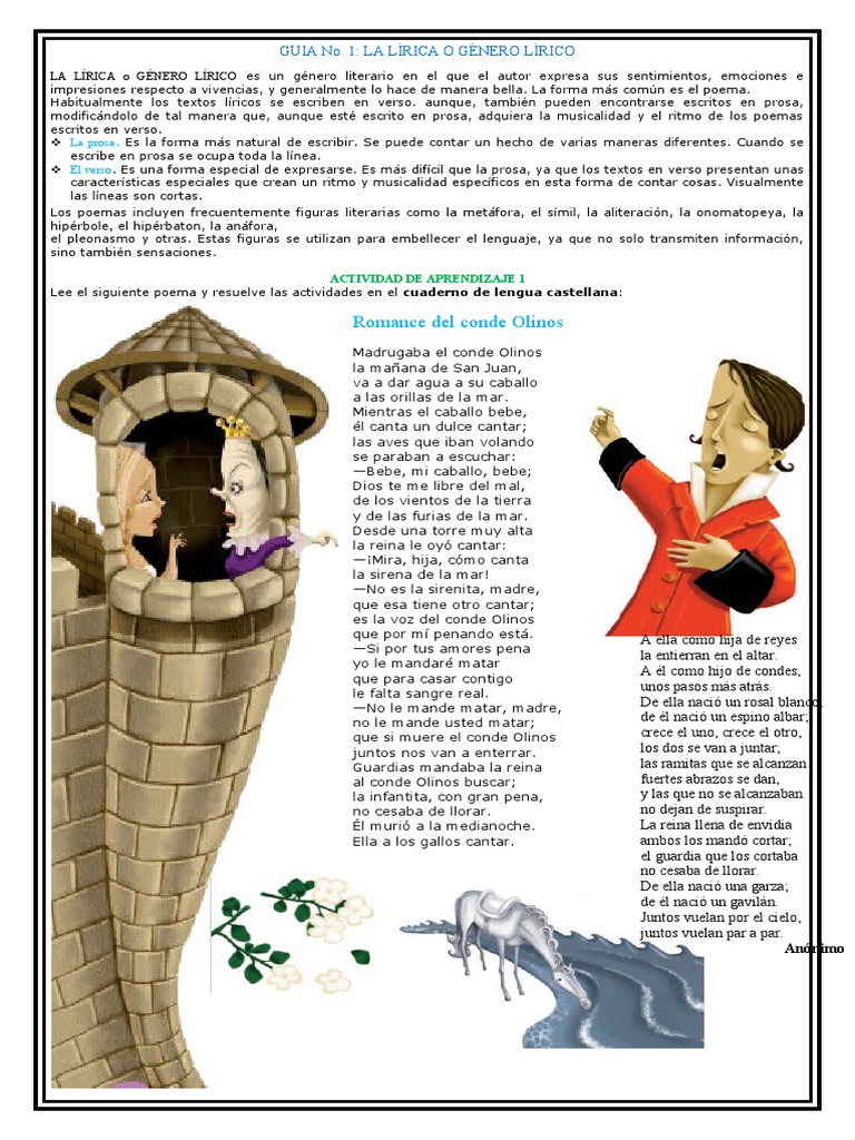 Guia 1 La Poesia y Sus Caracteristicas | PDF | Prosa | Poesía