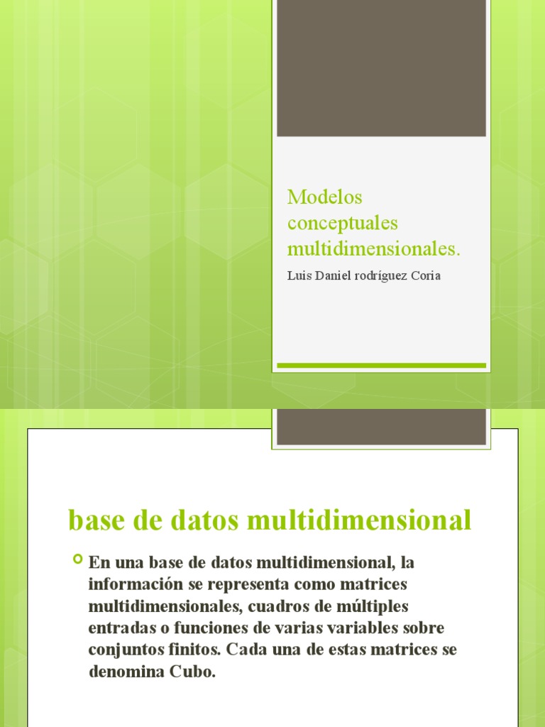 Modelos conceptuales multidimensionales