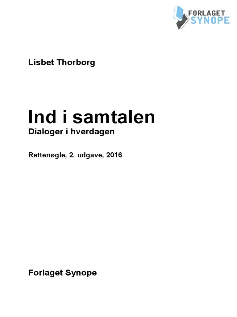 Ind I Samtalen - RetteNoegle | PDF
