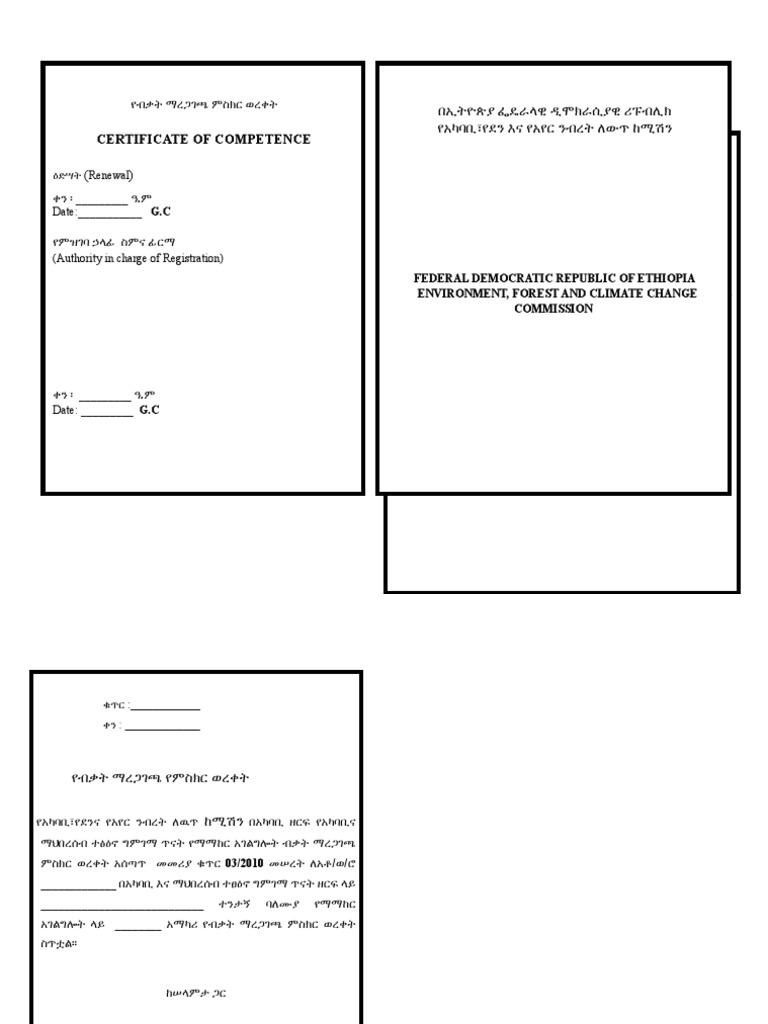 Competency Certificate | PDF