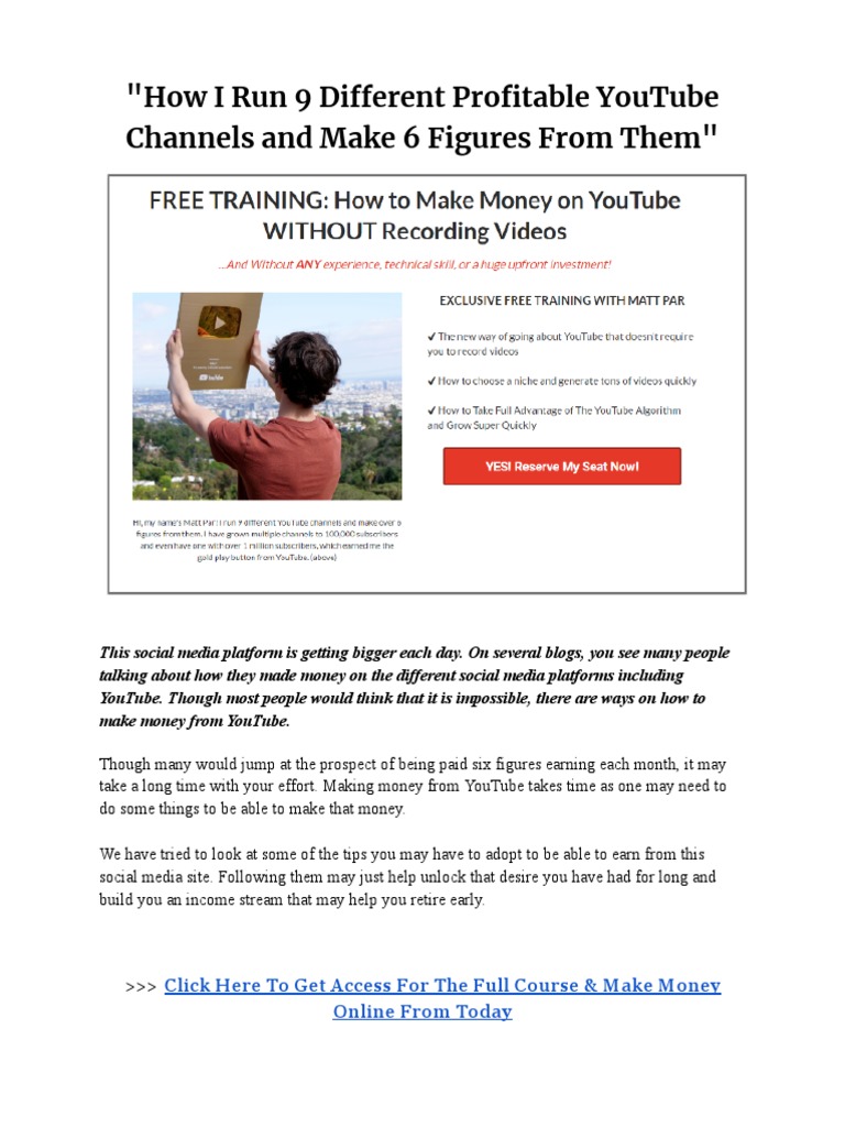 YouTube Mastery Course | Download Free PDF | You Tube | Subscription ...