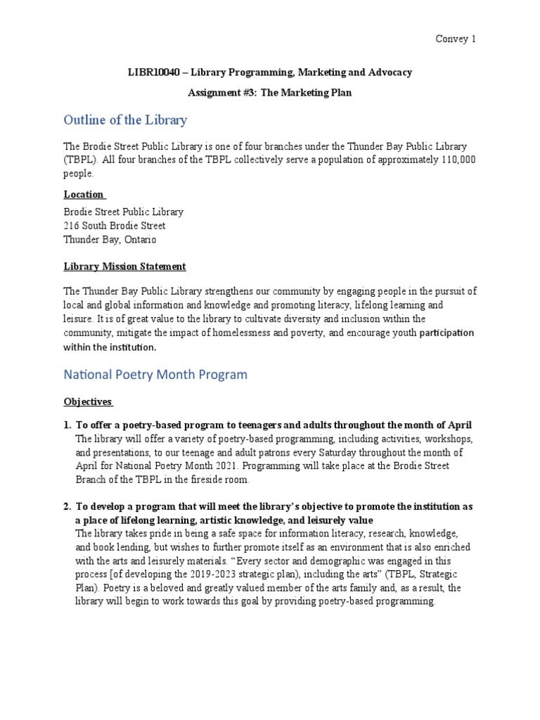 Poetry Month Programming | PDF | Public Library | Libraries