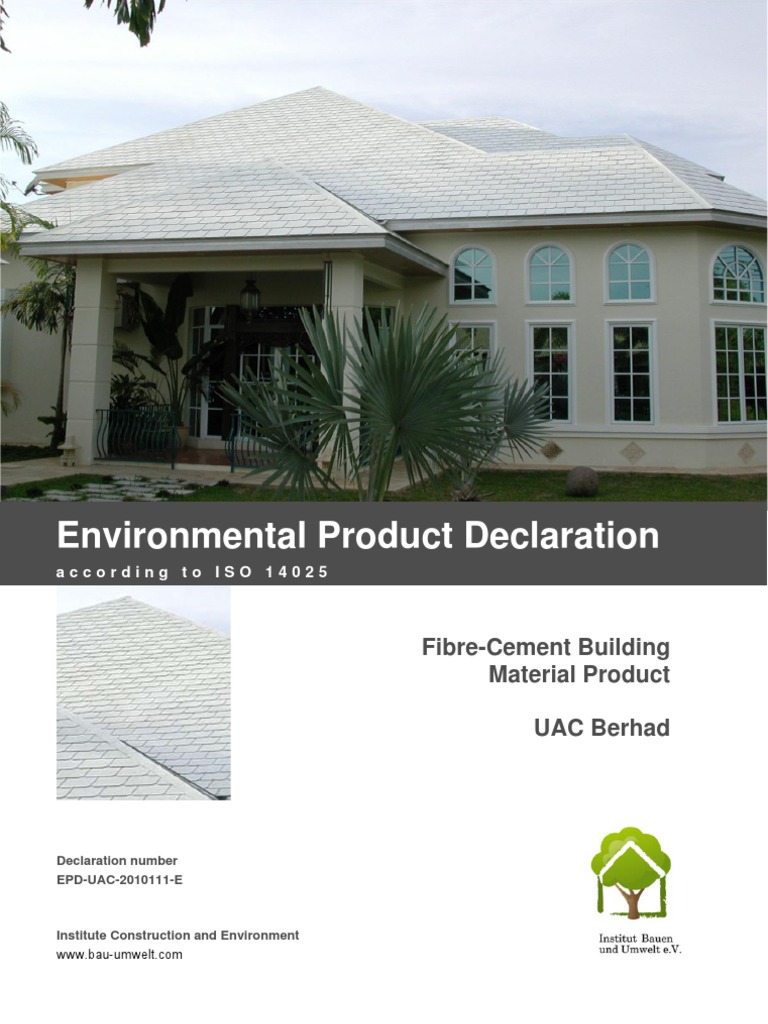 Environmental Product Declaration (UAC) | PDF | Life Cycle Assessment ...