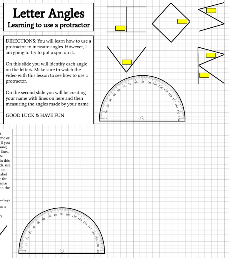 Protractor Letter Angles | PDF
