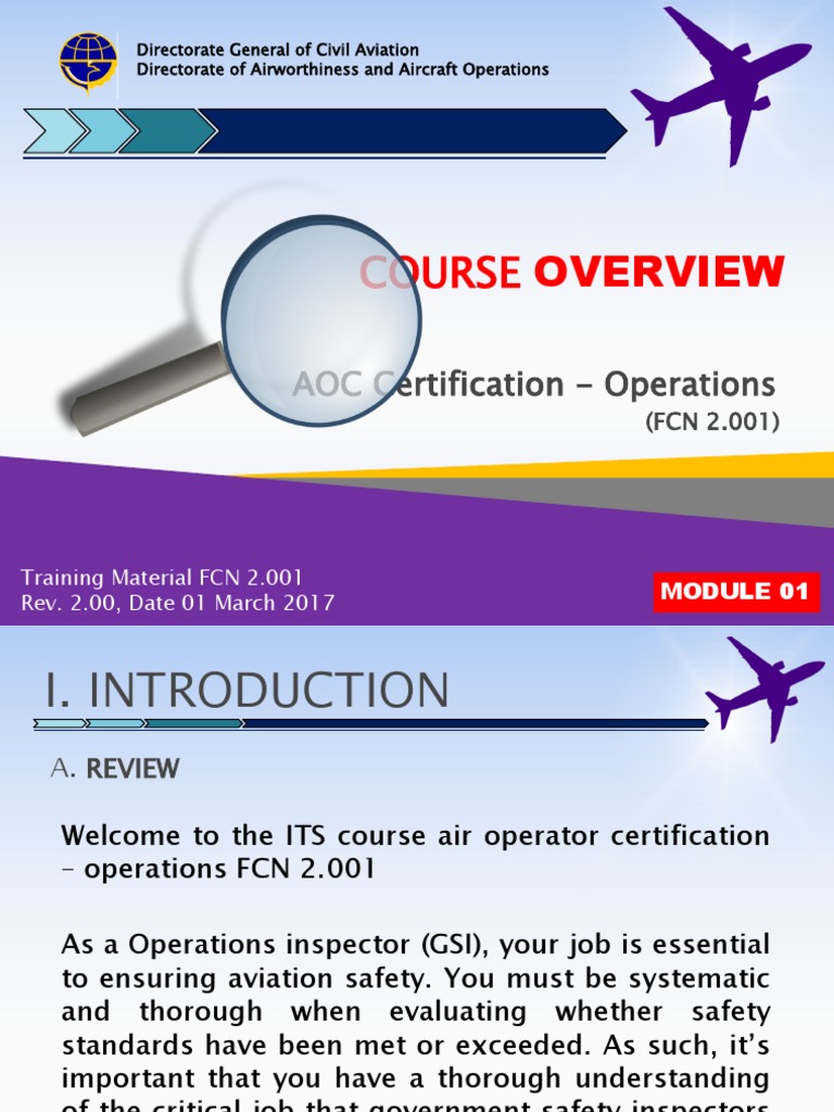 01 Overview AOC Certification | PDF | Federal Aviation Administration ...
