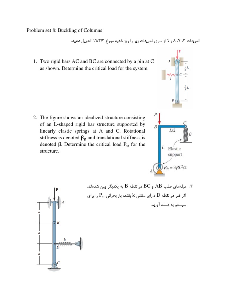 Problem Set 8 | PDF | Buckling | Mechanical Engineering