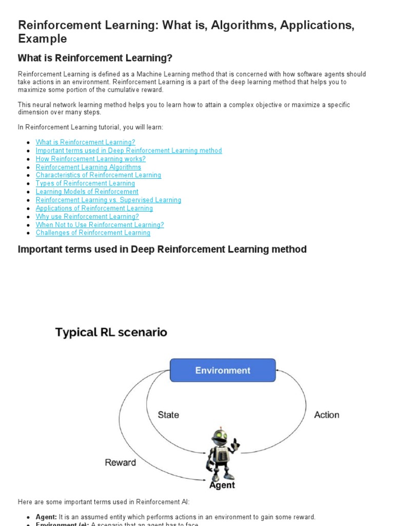 What Is Reinforcement Learning | PDF | Reinforcement | Machine Learning