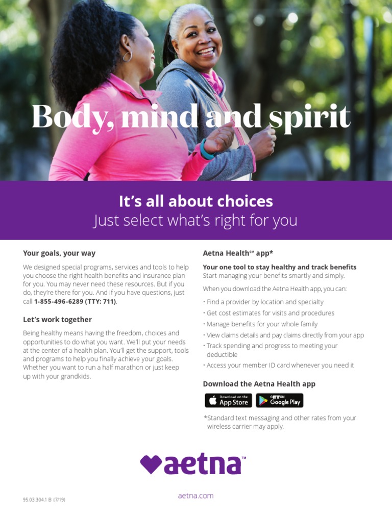 It's All About Choices: Just Select What's Right For You | PDF | Aetna ...