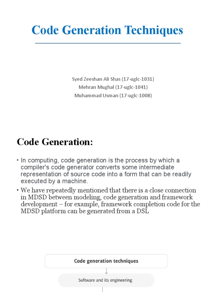Code Generation Techniques | PDF
