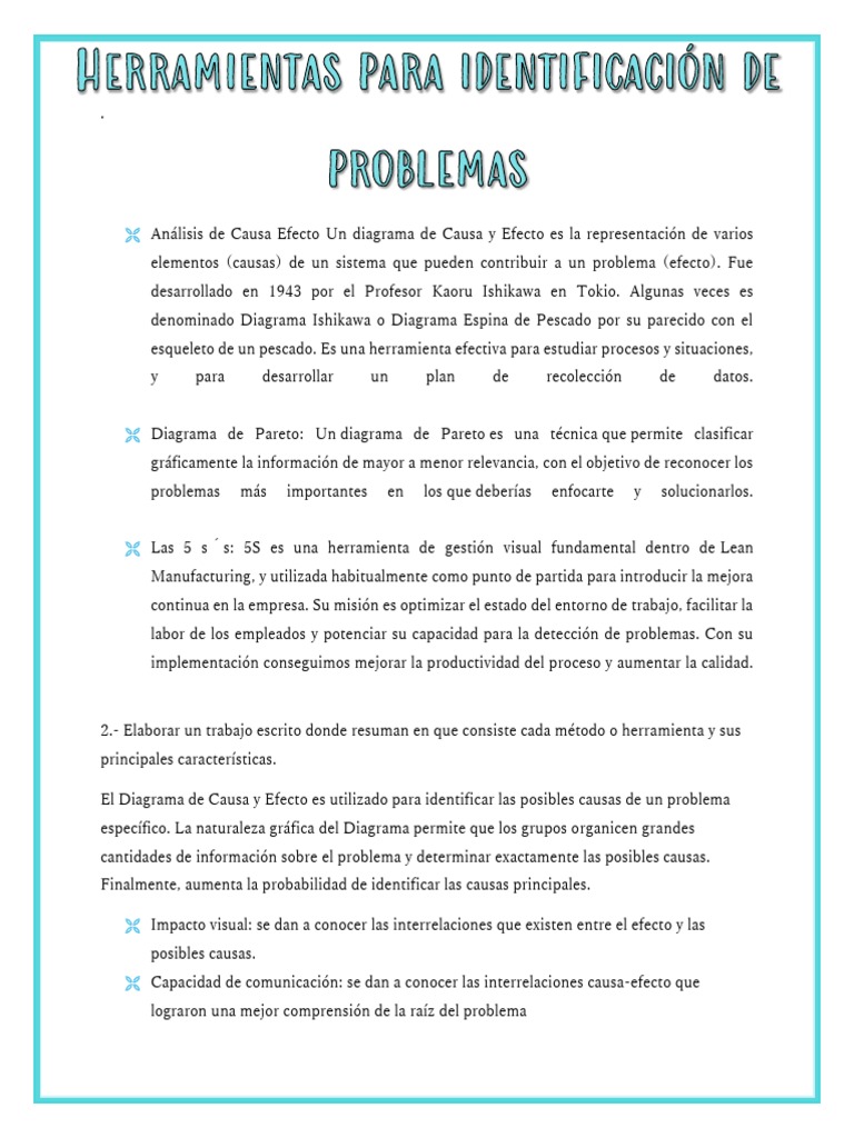 Herramientas para Identificación de Problemas | PDF
