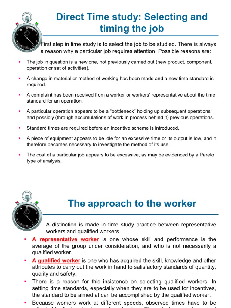 Direct Time Study | PDF | Business