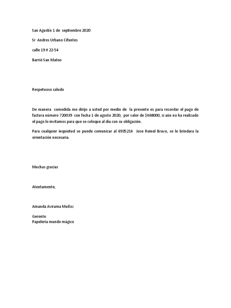 Carta Combinada | PDF