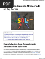 Practica 02 Procedimientos Almacenados | PDF | Servidor SQL de Microsoft | SQL