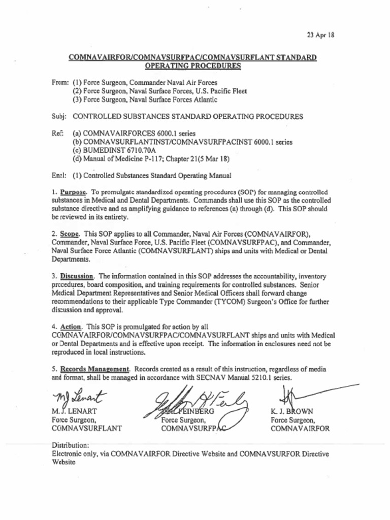 Controlled Substances SOP | PDF