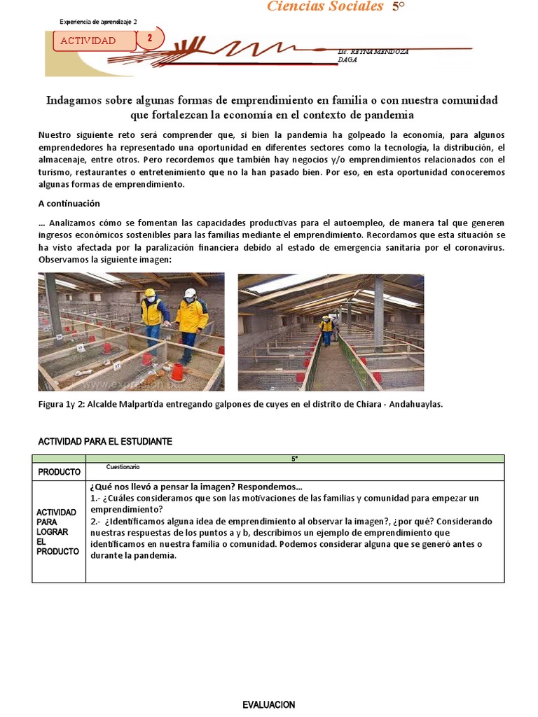 MODULO-CC - SS 5° (II) (2) Formas de Emprendimientos | PDF | Iniciativa empresarial | Cognición