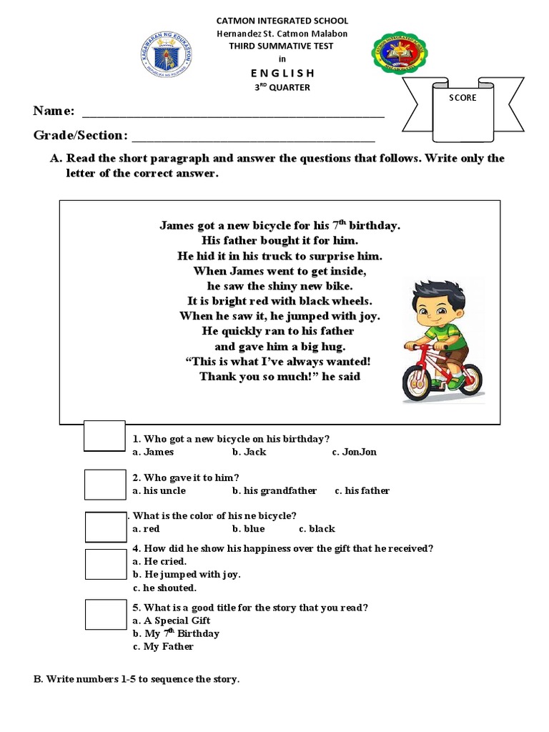 Name: - Grade/Section | PDF