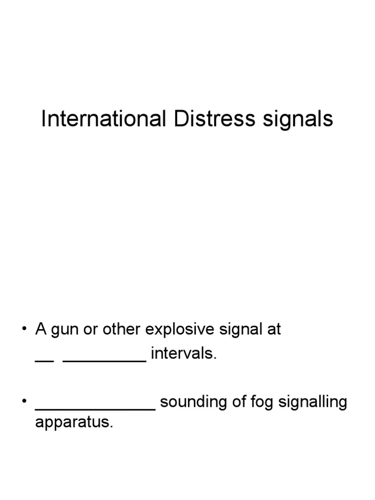 International Distress Signals | PDF