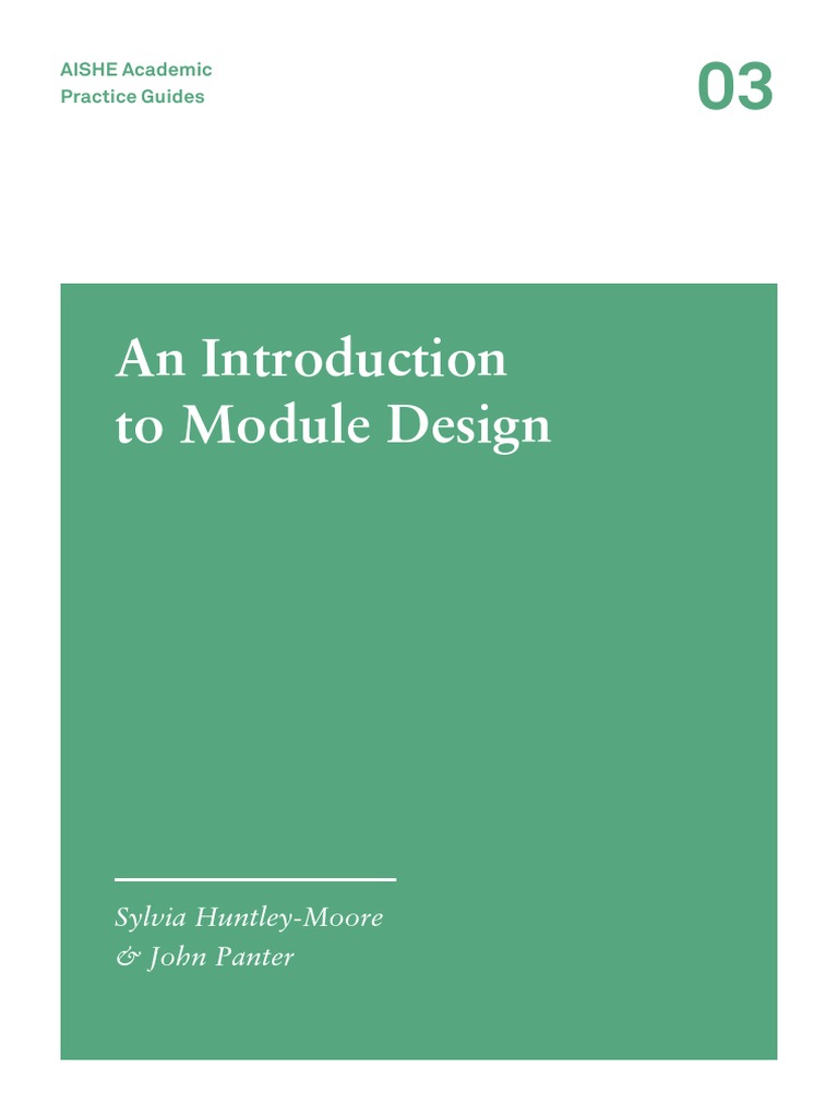 An Introduction To Module Design: Sylvia Huntley-Moore & John Panter ...