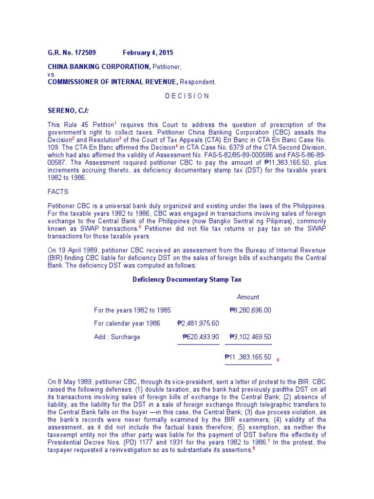 (Now 2) China Banking Corporation v. Commissioner of Internal Revenue ...