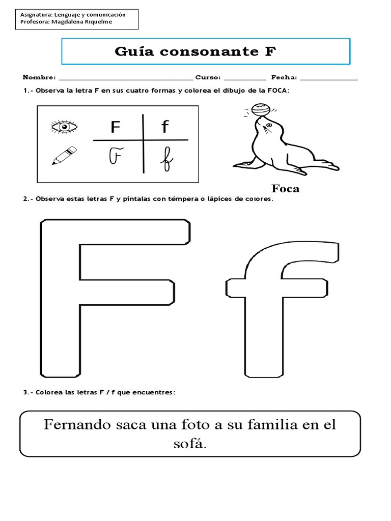 Guía Consonante F | PDF | Idiomas