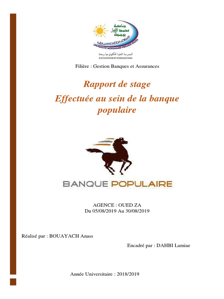 Rapport de Stage | PDF | Chèque | Banques