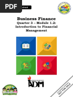 Business Finance Module 1 Abm Grade12 | PDF | Securities (Finance ...