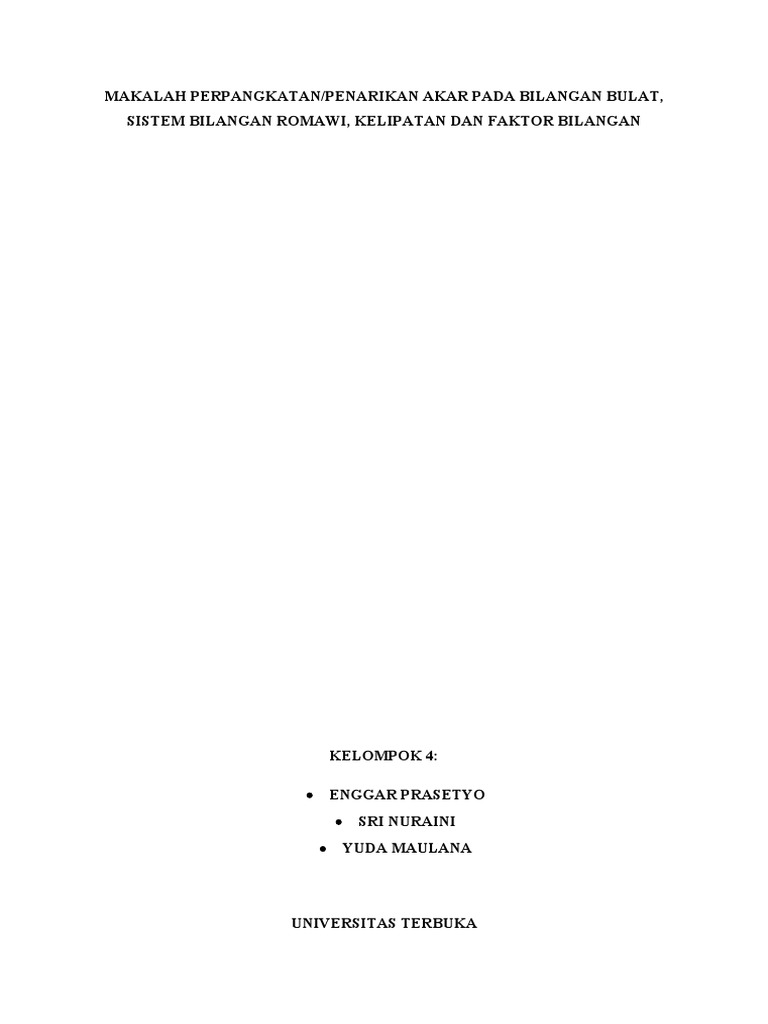 Makalah Kel 4 MTK | PDF