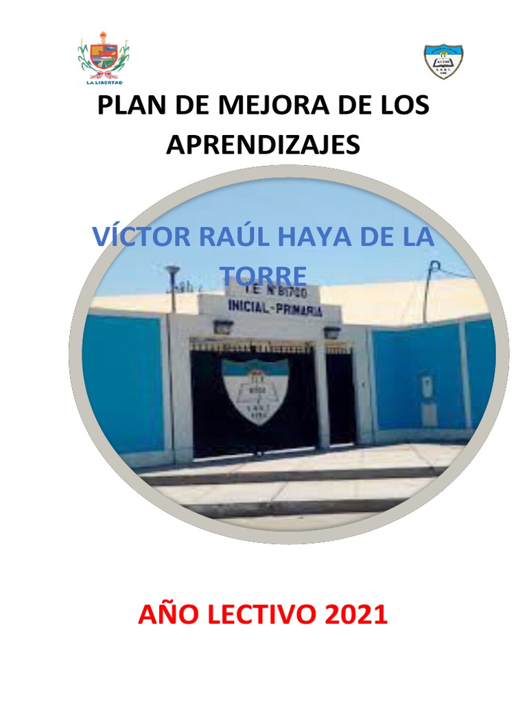 Plan De Mejora De Los Aprendizajes De Tercer Grado 2021 81700 Pdf