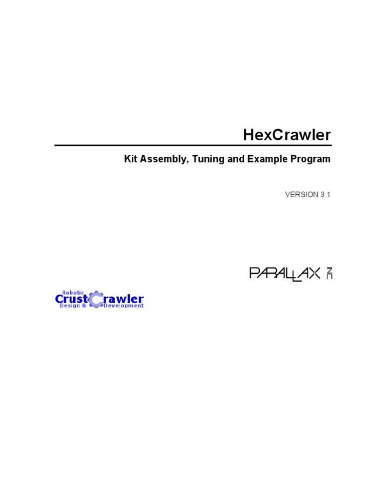 Hexcrawler: Kit Assembly, Tuning and Example Program | PDF | Battery ...