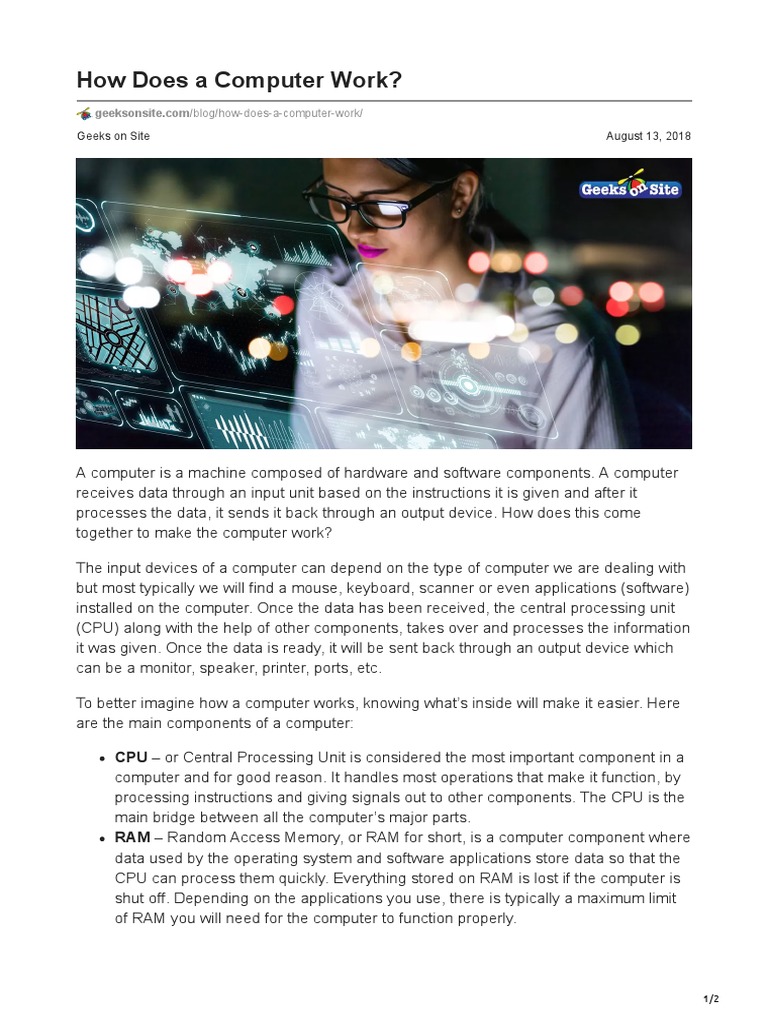 An Overview of How Computer Hardware and Software Components Work ...