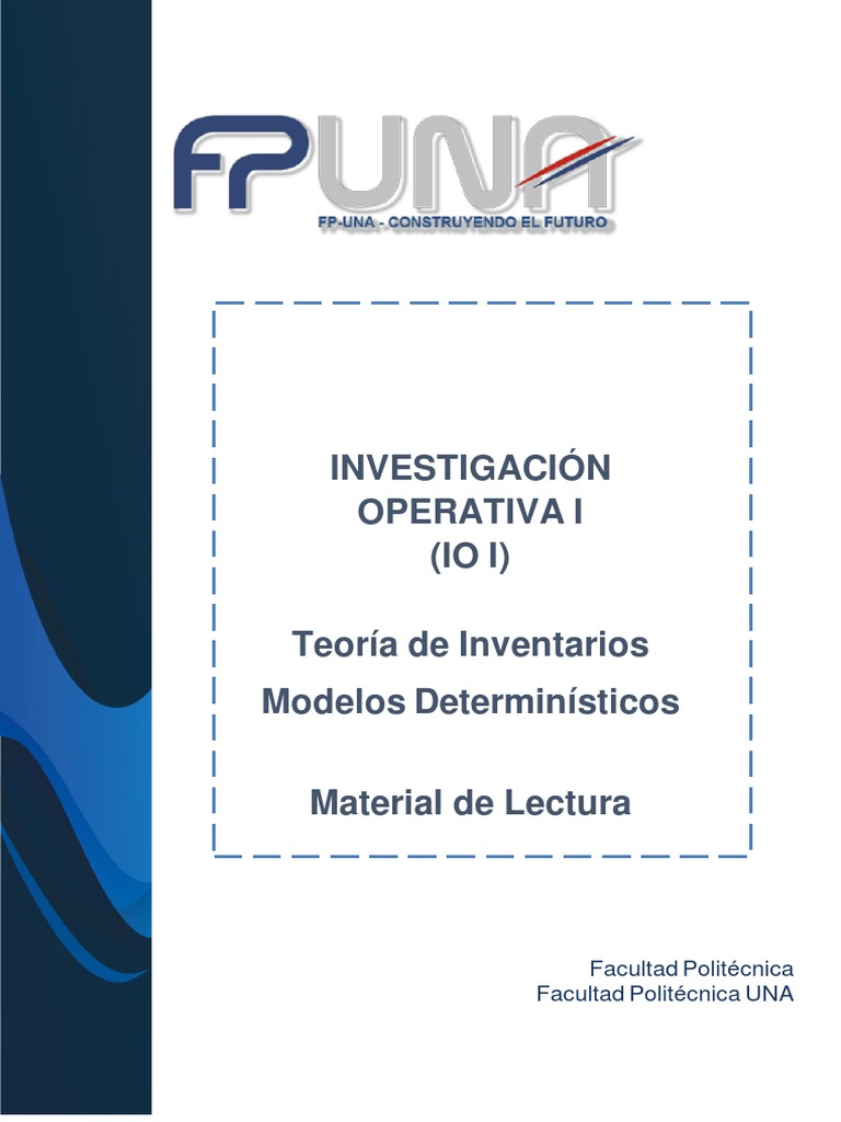 Modelos Determinísticos de Inventarios | PDF | Inventario | Costo