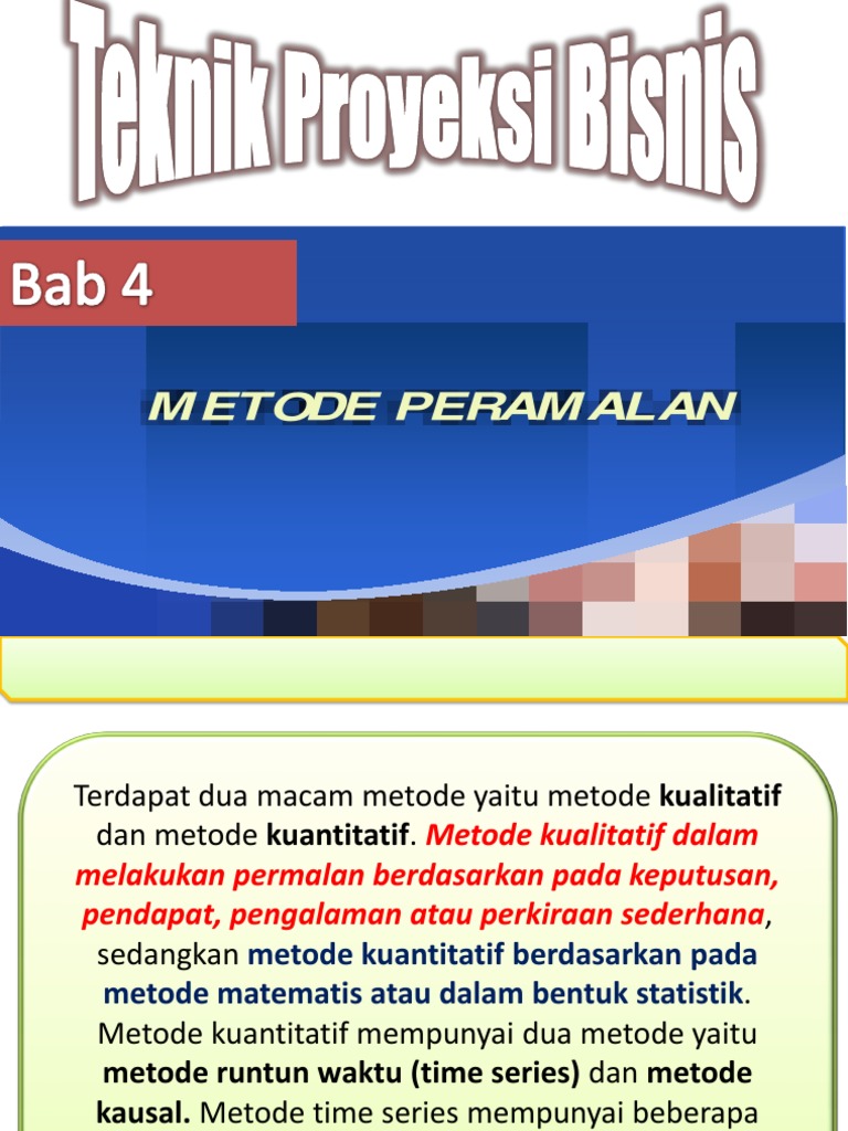 Bab 4 - Metode Peramalan | PDF | Teknologi & Rekayasa